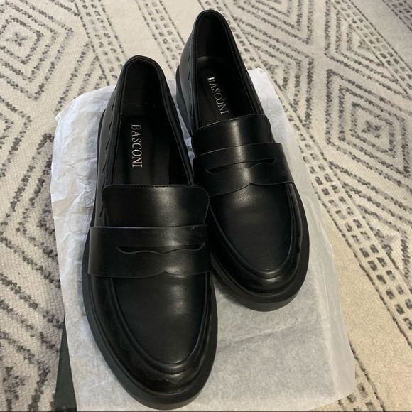 Basconi | Shoes | Basconi Black Leather Loafers | Poshmark